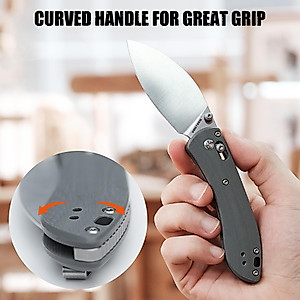 Vosteed Small Folding Knife with 2.6'' 14C28N Blade, Ultralight Pocket Knife for Men Women Gifts, Cross-Bar Lock EDC Knife with G10 Handle, Reversible Pocket Clip - Mini Nightshade