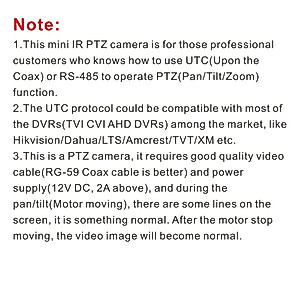 Inwerang CCTV IR PTZ Security Dome Camera, 1080P HD Outdoor, IP66 Waterproof AHD/TVI/CVI/CVBS 4in1, 98ft IR Night Vision, 5X Zoom,2.7-13.5mm AF Lens,RS485&UTC Control, DC 12V