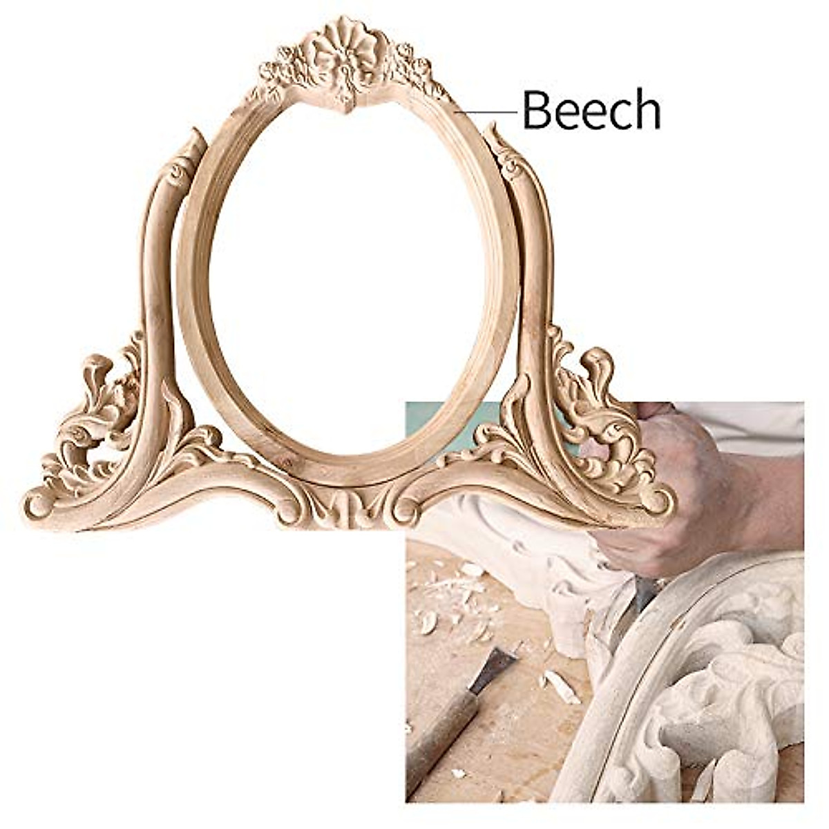 Dressing Table with Stool Mirror with 2 Drawers (Black)