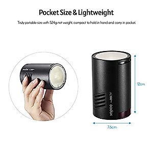 GODOX AD100Pro Pocket Studio Flash Light Photography Light OLED Screen 5800K 1/8000s Sync TTL/Multi/M Flash Built-in 2.4G Wilreless X System 5 Groups 32 Channels with Rechargeable 2600mAh Battery