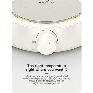 JEEMOO Mug Warmer, Electric Coffee Warmer for Desk/Home Use, Stepless Temperature Regulation (120℉-136℉), Candle Warmer Plate, 8-Hour Auto Shut Off (Forest Green)