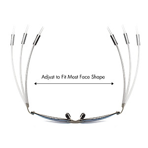 JIM HALO Rimless Polarized Sport Sunglasses Men Women, Spring Hinge Metal Frame for Running Fishing Cycling Driving Silver/Mirror Blue