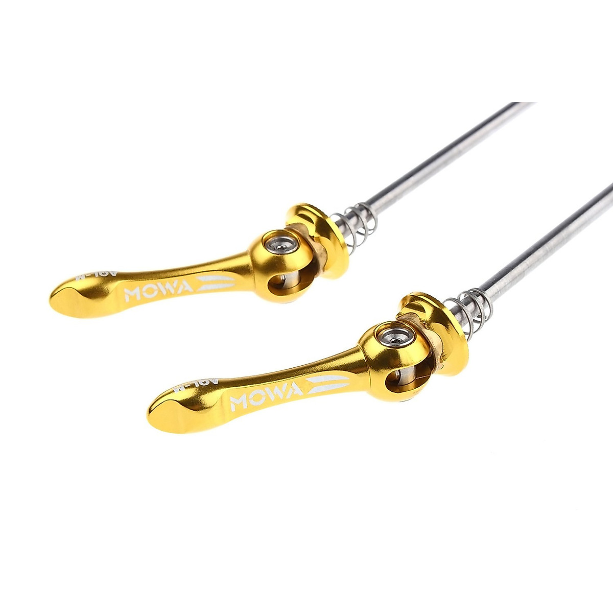 MOWA Road Bicycle Bike Ultralight Titanium Axle Wheel Hub Front and Rear Quick Release QR Skewer Set (Gold)