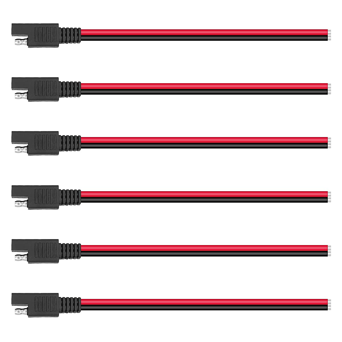6 PCS 14 AWG 13 inch SAE Connector Extension Cable (6PCS)