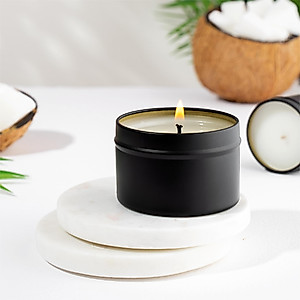 Aroparc Candle Tins 8oz, 24 Piece Candle Tin Cans Bulk Candle Containers for Candle Making Supplies Candle Tins - Black