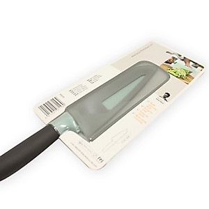 Berghoff LEO Non-stick Stainless Steel Wide Blade Santoku Knife 6.75" Mint PP Fitted Protective Sleeve Multifunctional Knife Soft-touch PP Soft Grip Handle