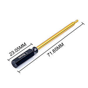 RC Hex Drill Bit 1.5mm 2.0mm 2.5mm 3.0mm Hex Screwdriver Tip RC Hobby Tools Kit for RC Helicopter Model(4PCS)