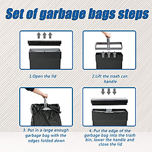 13 Gallon Trash Can Automatic Kitchen Trash Can Touch Free High-Capacity Garbage Can with Lid for Bedroom Bathroom Home Office 50 Liter (Black)