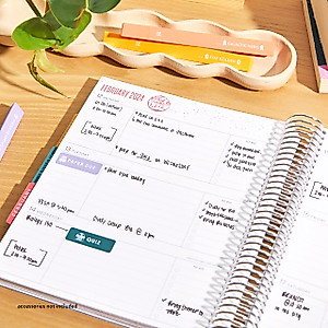 Erin Condren 7x9 Coiled Academic Planner (July 2024 - June 2025) - Watercolor Leia Cover, Star Wars Theme, Platinum Coil