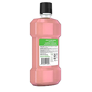 Listerine Zero Alcohol Mouthwash, Limited Edition Grapefruit Rose Flavor, 500 mL(Pack of 2)