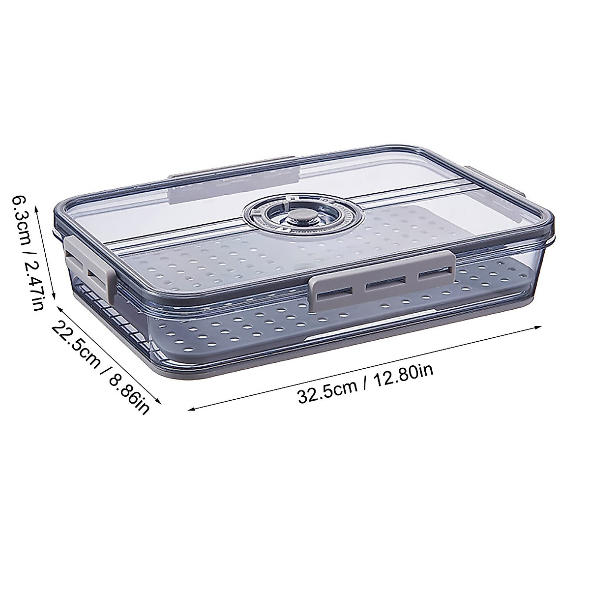 Food Storage Containers with Handles and Lids BPA Free Plastic Airtight Kitchen Home Pantry with Time Recording Organizer for Food Drinks Fruit Vegetable Meal Salad Sandwich Leak Proof