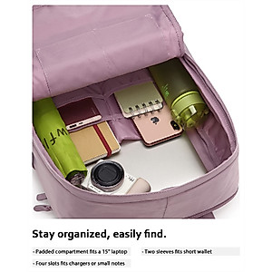 HotStyle VIAZ Vintage Backpack for Work, Travel, College, with Separate 15.6" Laptop Compartment & Trolley Sleeve, Ashrose