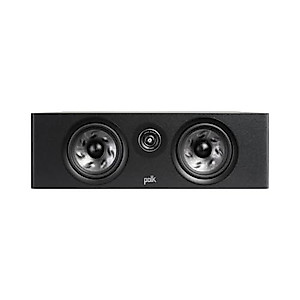 Polk Audio Reserve Series R400 Large Center Channel Loudspeaker, 1" Pinnacle Ring Tweeter & Dual 4" Turbine Cone Woofers, Hi-Res Certified, Dolby Atmos & IMAX Enhanced, Wall Mountable, Black