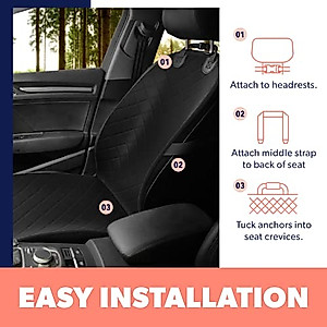 Active Pets Front Seat Dog Cover, Durable Protector Against Mud & Fur Waterproof, Scratch Proof & Nonslip Seat Pet Cover - Dog Car Seat Cover for Front Seat With Safety Anchors for Cars, Trucks & SUVs