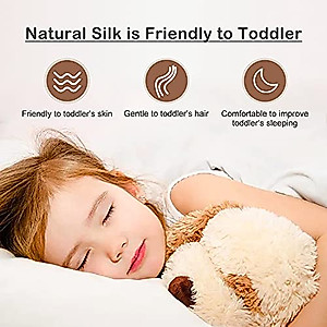 ATreebag Toddler Kids Pillowcase 100% Mulberry Silk, Hypoallergenic Soft Smooth Baby Pillow Cover fits 13x18 12x16, Skin and Hair Benefits for Boys and Girls with Gift Box (Light Plum,1pc,13"x18")