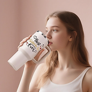 VoziSpace Best Sister-in-Law Tumbler Birthday Gifts for Women, Mother’s Day Stainless Steel Insulated Travel Cup with Lid, Funny Gift for Sister-in-Law