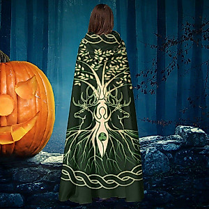 Celtic Ritual Norse Nordic Viking Goddess Wiccan Wicca Halloween Wizard Witch Hooded Robe Cloak Christmas Hoodies Cape Cosplay For Adult Party Favors Supplies Dresses Clothes Gifts Costume