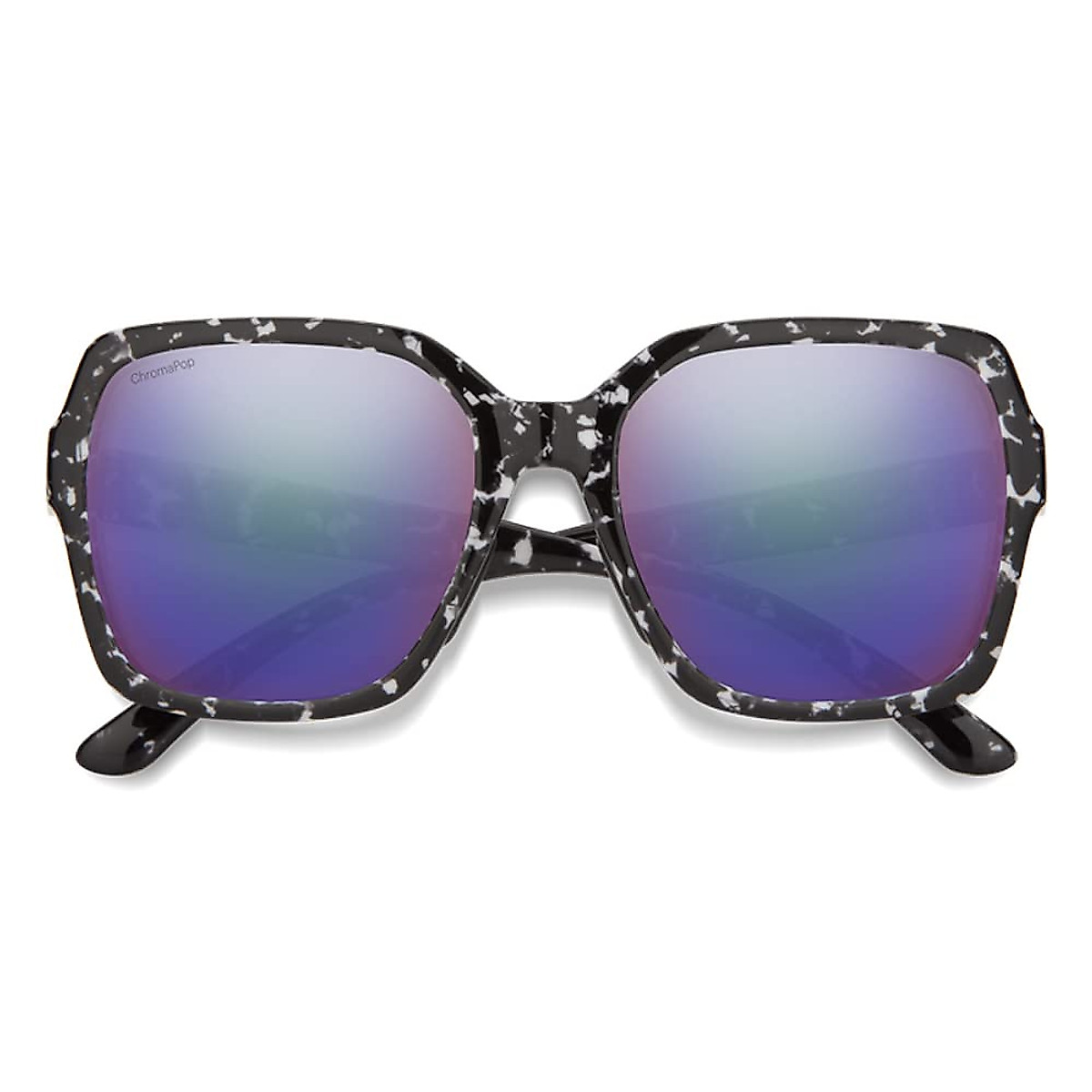 SMITH Flare Sunglasses – Performance Sports Sunglasses for Cycling, Running, Baseball, Golf – for Men & Women – Black Marble + ChromaPop Polarized Violet Mirror