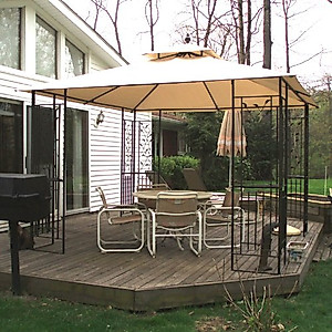Garden Winds Leaf Gazebo Replacement Canopy Top Cover - RipLock 350