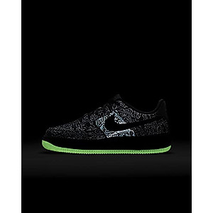Nike Big Kid's Air Force 1 '06 "Space Jam Black/Black-Lt Blue Fury (DN1434 001) - 4