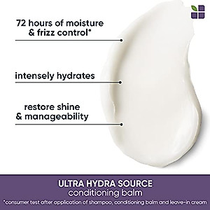 BIOLAGE Ultra Hydra Source Conditioning Balm | Deep Hydrating Conditioner | Renews Hair's Moisture | For Very Dry Hair | Silicone-Free | Vegan | 33.8 Fl. Oz.
