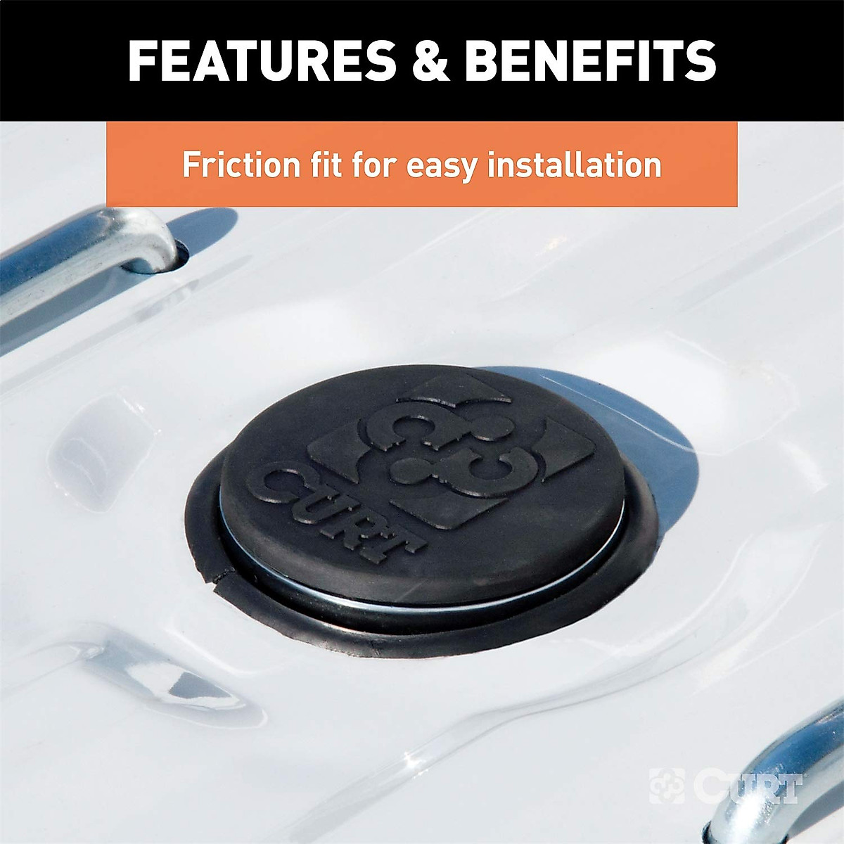 CURT 66165 Replacement Black Rubber Gooseneck Hitch Cover 1.25 inch