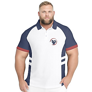 HIVICHI Golf Shirts for Men Polo Shirt for Men Funny Polo Shirt Swing American Flag Shirts Patriotic Crazy Dry Fit Golf Gifts