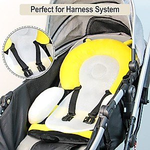vocheer Baby Stroller Cushion, Car Seats Insert Soft Baby Stroller Liner Pram Head and Body Support Pillow for Newborn…