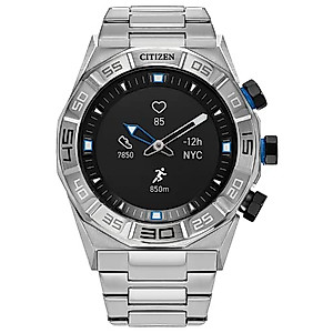 Citizen CZ Smart Gen 1 Hybrid smartwatch 44mm, Continuous Heart Rate Tracking, Fitness Activity, Golf App, Displays Notifications and Messages, Bluetooth Connection, 15 Day Battery Life