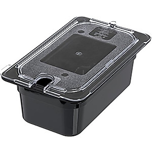 CFS 3068103 StorPlus Fourth Size Food Pan, Polycarbonate, 4" Deep, Black, Model Number: 3068103-E