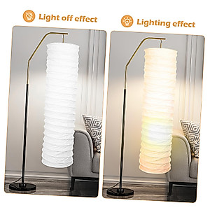 OSALADI Floor Paper Lamp Shade Nordic Minimalist Style Dust Proof Floor Standing Lamp Shade Cover Beside Column Lamp Shade for Home Hotel Bedroom