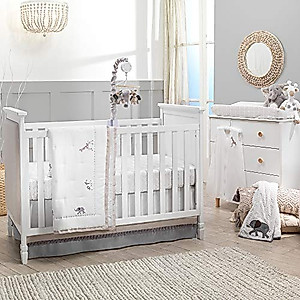 Lambs & Ivy Linen Safari Gray Giraffe Stuffed Animal Toy - Stretch