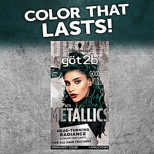 Schwarzkopf Got2b Metallics Permanent Hair Color, M75 Cosmic Teal