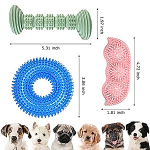 ENZZROA Dog Chew Toys for Puppy Teething, 3Pack 2-8 Months Puppies Teething Toys Soft & Durable Puppy Toys for Cleaning Teeth and Protects Oral Health Both Small Dogs & Medium Dog Suitable