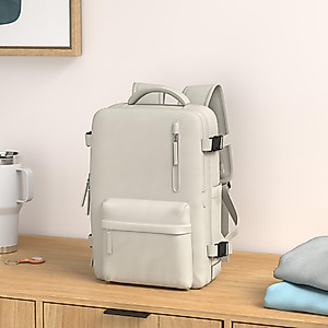 Large Travel Backpack Women, Carry On Backpack,Hiking Backpack Waterproof Outdoor Sports Rucksack Casual Daypack School Bag Fit 14 Inch Laptop with USB Charging Port Shoes Compartment