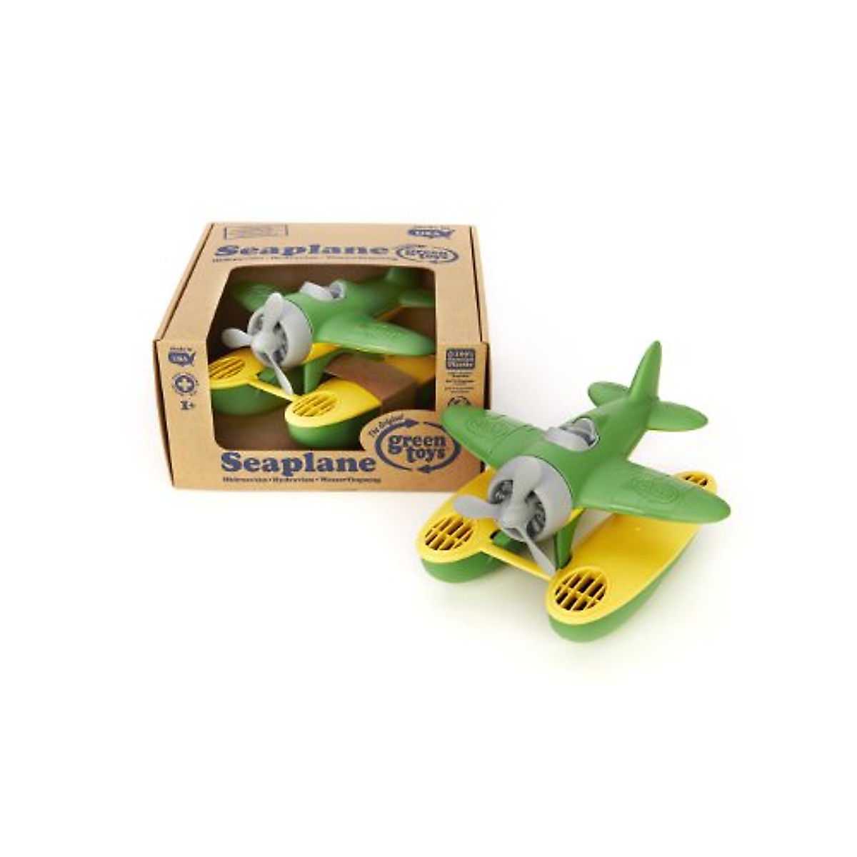 Green Toys Seaplane in Green Color - BPA Free, Phthalate Free Floatplane for Improving Pincers Grip. Toys and Games ,9 x 9.5 x 6 inches