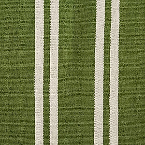 DII Cabana Double Stripe Reversible Indoor/Outdoor Woven Area Rug, 30x48, Green