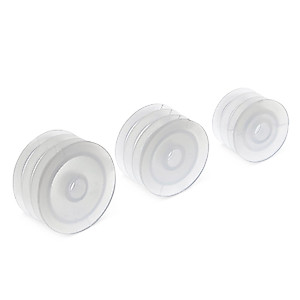 Juvale 45 Pack Press In Medicine Bottle Adapter for Syringe, 3 Sized Medical Dosing Adaptor for Oral Dispensers, Liquid Medication