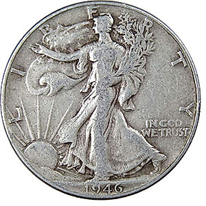 1946 Liberty Walking Half Dollar AG About Good 90% Silver 50c US Coin