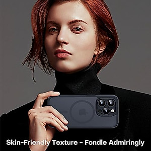 TOCOL 3 in 1 Magnetic for iPhone 15 Pro Max Case, Upgraded [Full Camera Protection], [Compatible with MagSafe] [15FT Drop Protection] Shockproof Translucent 15 ProMax Bumper 6.7, Black