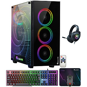 HAJAAN Breeze Gaming Desktop Tower PC - Intel Core i3-10100F Processor, GeForce GT 1030 2GB GDDR5, 16GB DDR4 RAM, 512GB SSD, Windows 11 Pro - New