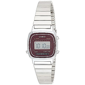 Casio Women's Digital Watch with Metal Bracelet LA-670WA-4