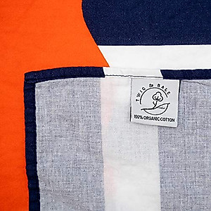 Auburn Baby Blanket Organic Cotton Muslin Swaddle Blanket - 47" x 43" - Fans of Auburn Baby Gift for Boys Girls Newborn Receiving Blankets