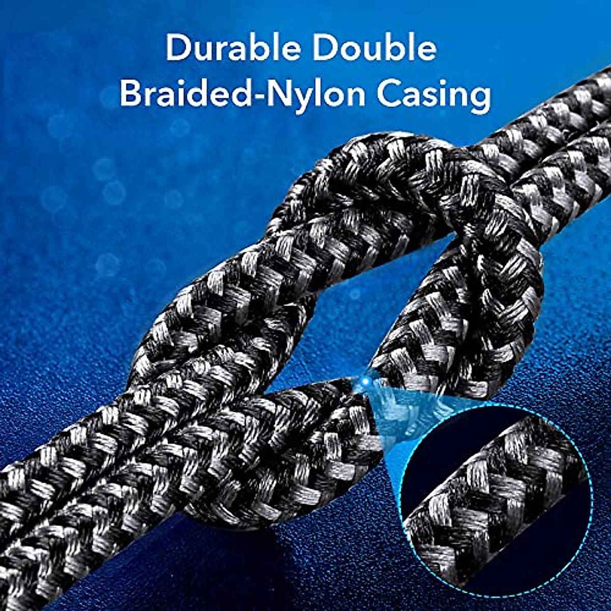 ESR USB-C to Lightning Cable, 0.5 ft (0.2 m), MFi-Certified, PD Fast Charging Cable for iPhone 14/14 Plus/14 Pro/14 Pro Max, iPhone 13/12 Series, iPhone SE 2022/11/XR, Braided Nylon, Black