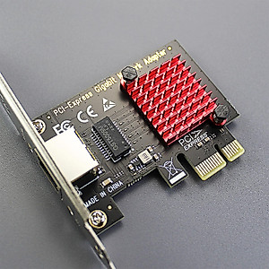 GLOTRENDS LE8111H Gigabit PCIe Ethernet Network Card, RTL8111H Chip, RJ45 LAN Port, PCIe X1 Installation