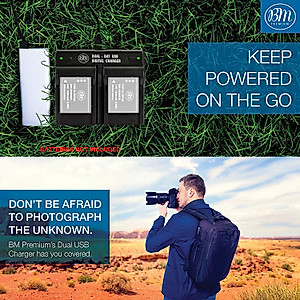 BM Premium NB-13L Dual Battery Charger for Canon PowerShot SX740 HS, G1 X Mark III, G5 X, G5 X Mark II, G7 X, G7 X Mark II, G7 X Mark III, G9 X, G9 X Mark II, SX620 HS, SX720 HS Cameras