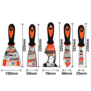 5 Piece Premium Stainless Steel,home tool kit,home repair tools,tool set,tool kit,multi-use,paint scraper,putty knife,paint scraper set,tools,hand tools,tools