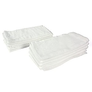 OsoCozy Bleached Birdseye Flat Cloth Diapers - 27.5 x 30.5 Inches, One-Layer Flat Cloth Baby Nappies Made of Soft, Durable 100% Birdseye Weave Cotton - White, 1 Dozen