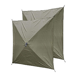 Clam Quick-Set Wind and Sun Panel Attachment for Escape Sport Screen Shelter Canopy Tent with Carrying Bag, Accessory Only, Green (2 Pack)
