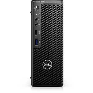 Dell Precision T3240 Workstation Desktop | Core i9-10900 - 512GB SSD Hard Drive - 16GB RAM - Nvidia Quadro P400 | 10 cores @ 5.2 GHz - 2GB GDDR5 Win 10 Pro Black